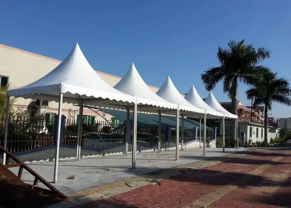 Luxury Hexagon Pagoda Tent Waterproof PVC Cover Aluminum 5m Double 3x3m ...