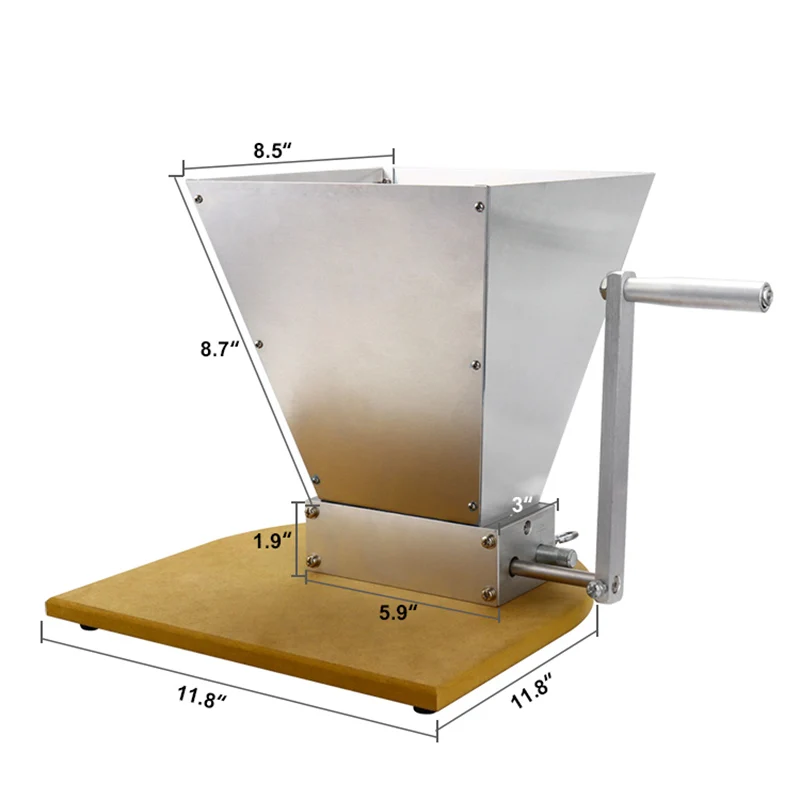 Wellbom 2-Roller Malt Mill - Durable Stainless Steel