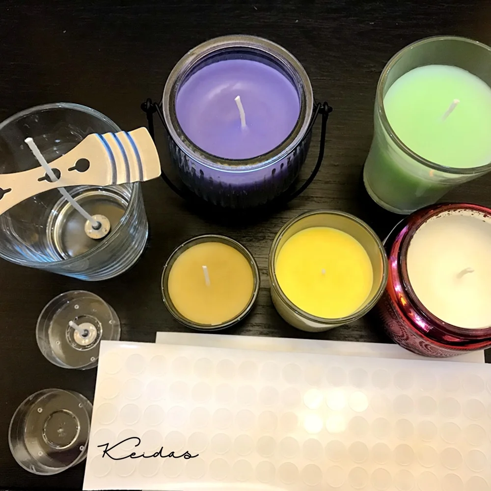 1000pcs Double Sided Candle Wick Stickers Heat Resistance and Stable ...