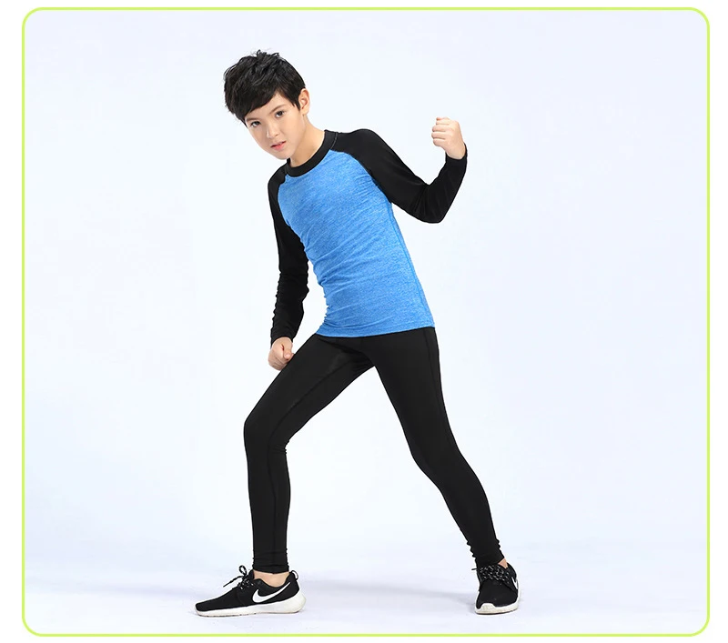 Custom Kids' Boys Long Sleeve Athletic Base Layer Compression Underwear ...