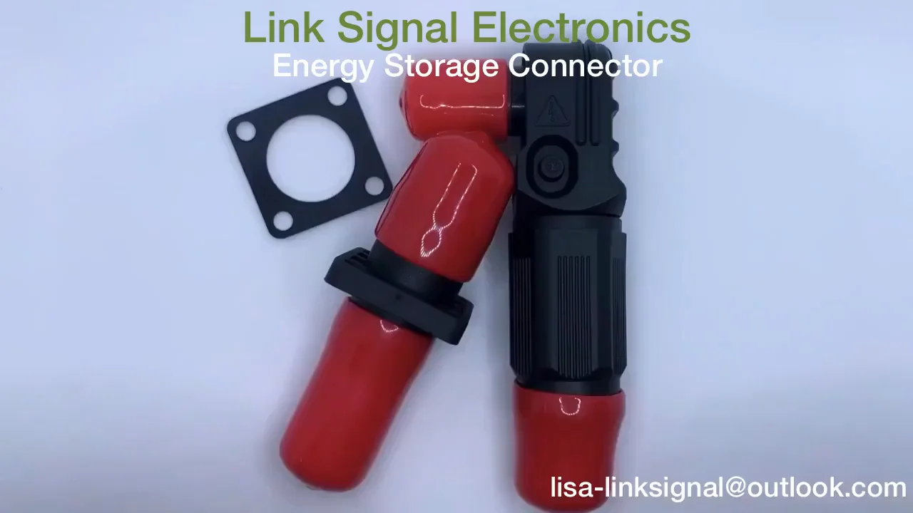 High Current 200a Energy Storage Connector 8mm Right Angle Plug With ...