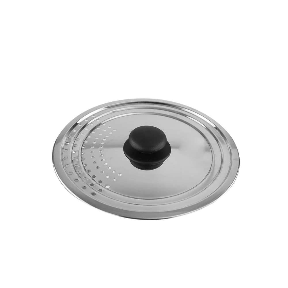 Kitchen Stainless Steel Lid Cooking Pot Cover with Sieve Hole for ...