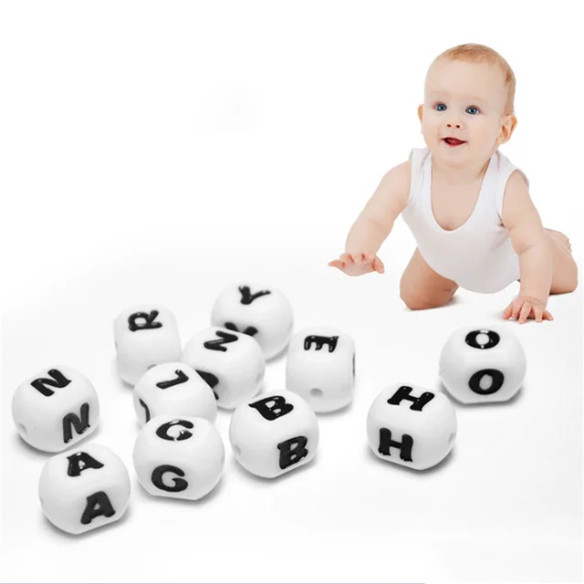 Wholesales Alphabet Teether Letter Food Grade Soft Baby Teething ...