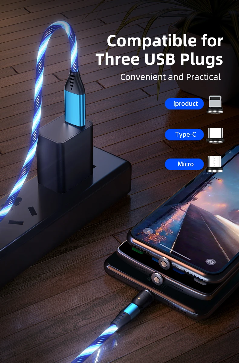 2020 Distinctive Design Luminous 540 Degree Flowing Light Glow Rotate ...