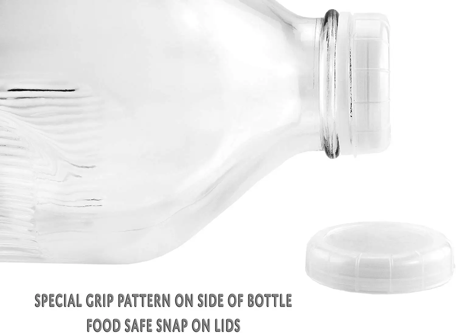 64oz Glass Rectangular Vintage Style Half Gallon Jugs 2 Quart Glass ...