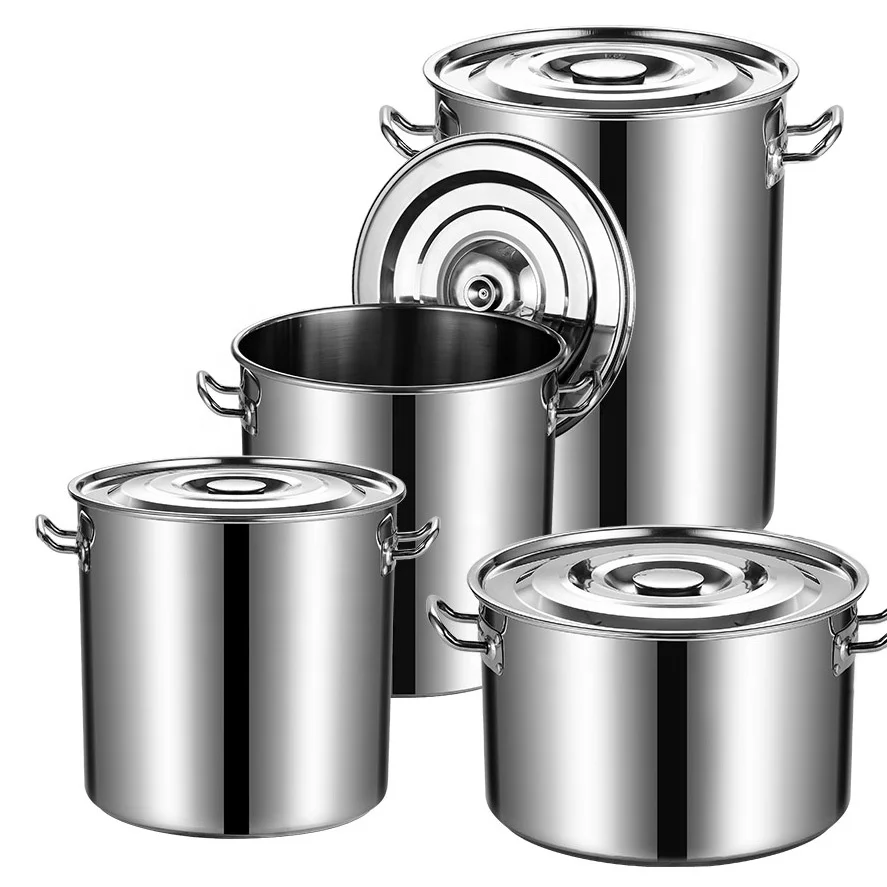 High Quality 4 Pcs Kitchen Set Stainless Steel Stock Pots Large ...