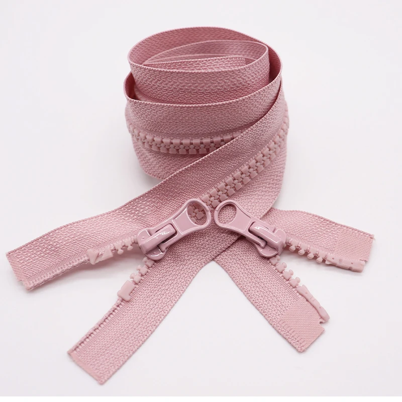 Customize Two Way Open Long Chain Double Sided Zipper 2 Way Plastic ...