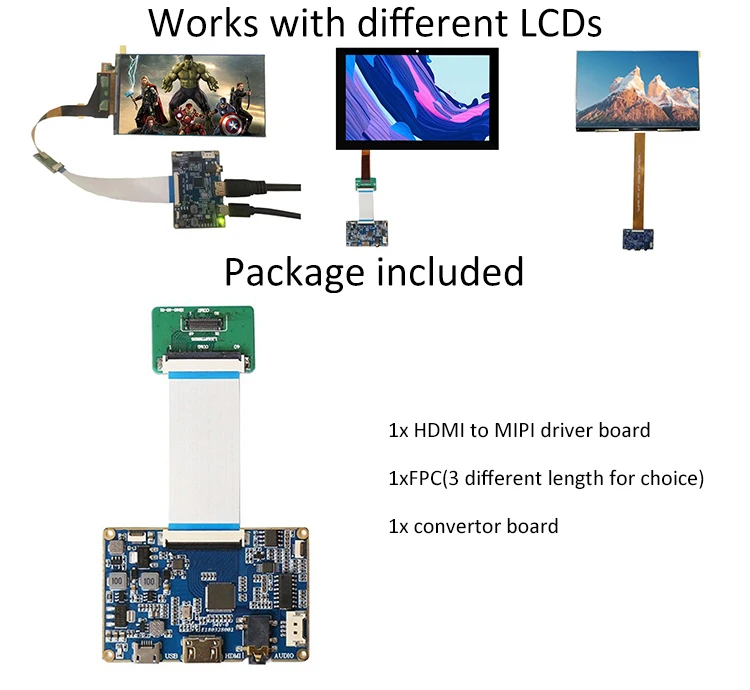 Supported Lcd Dual Screen Lvds Interface Convertor Control Board For Hddvivga To Lvds