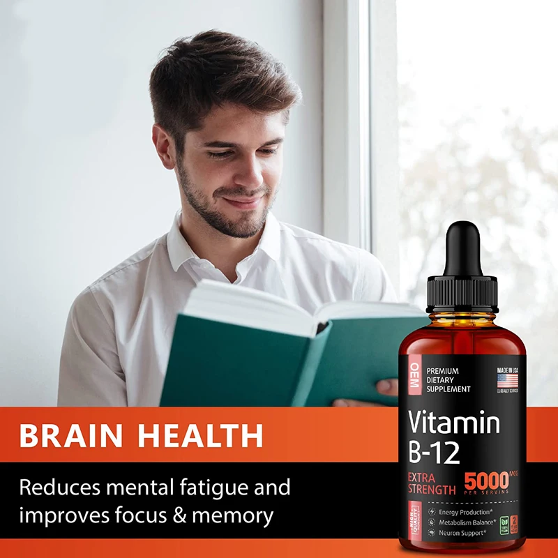 Vitamin B12 Liquid - Energy, Mood & Metabolism Boosters