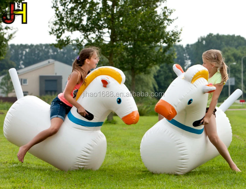 Airtight Inflatable Derby Race Horse Inflatable Pony Hop Bouncy Horse ...