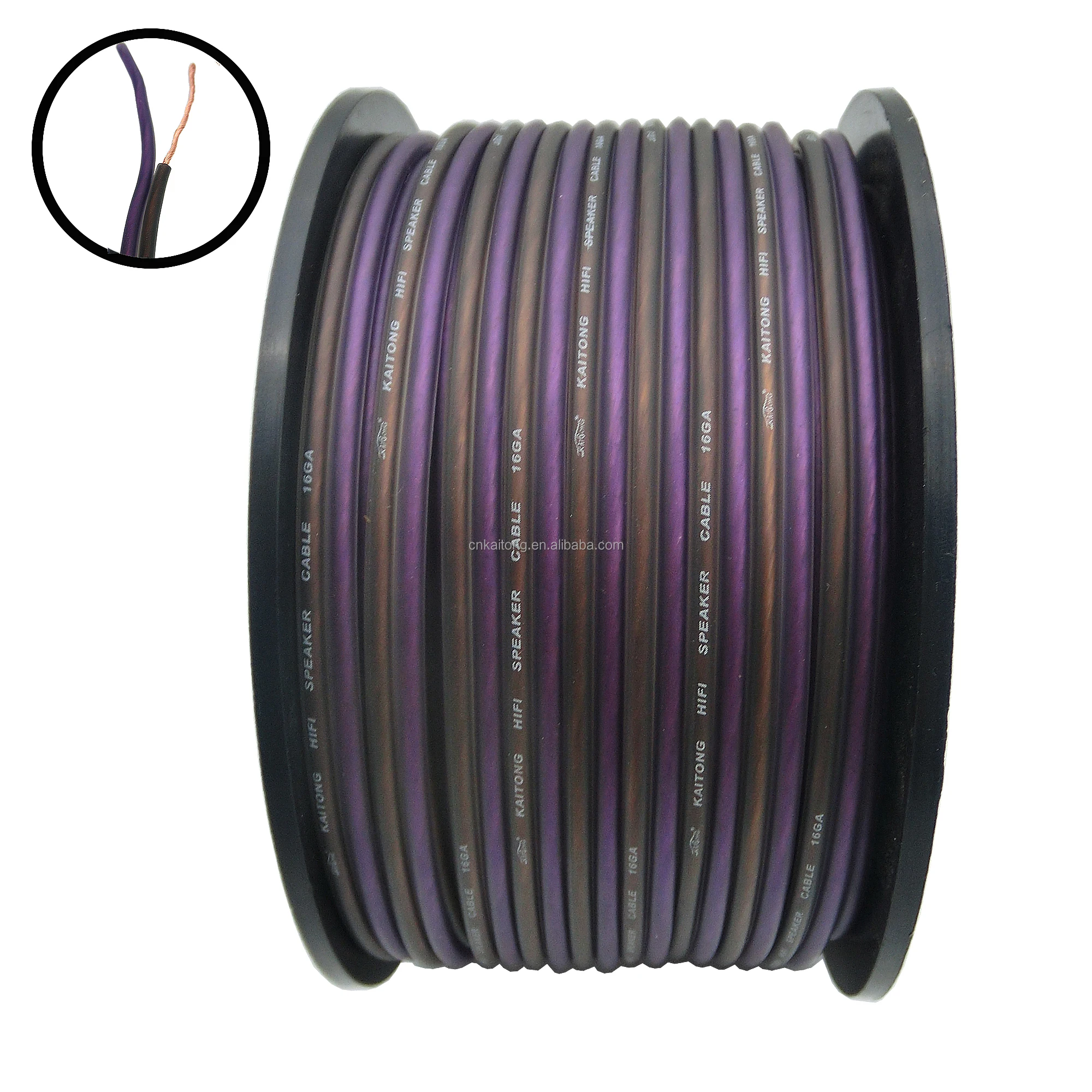 SINUSLIVE 16 Gauge Speaker Wire - Flexible, Transparent Cable