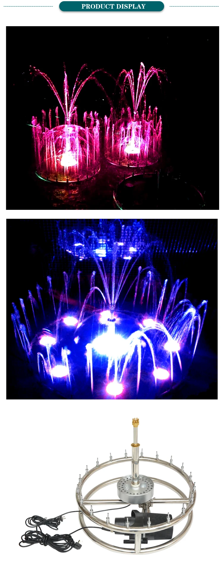 Commercial Grade Pond Colors Water Feature Musical Dancing Mini ...