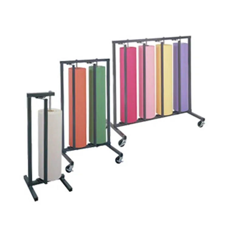 Jh-mech Deluxe Portable Vertical Roll Paper Cutter Dispenser with Wheels