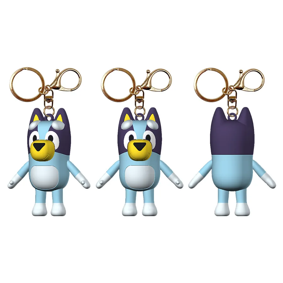 New Blueys And Bingo Family Keychains Bandit Keyring Heeler Chilli ...