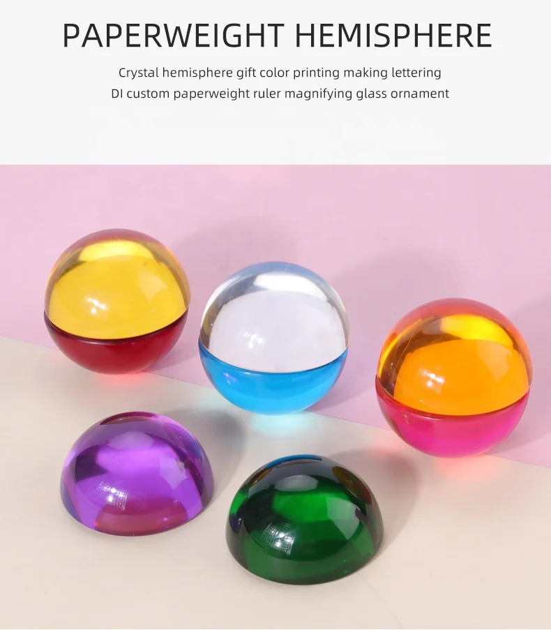 Acrylic Half Round Balls - Transparent Hemisphere Glass