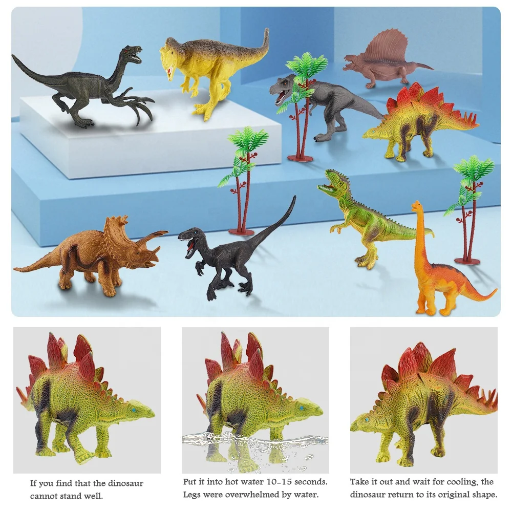 Dinosaur Play Mat World Toys Figure with Activity Play Mat Set ...