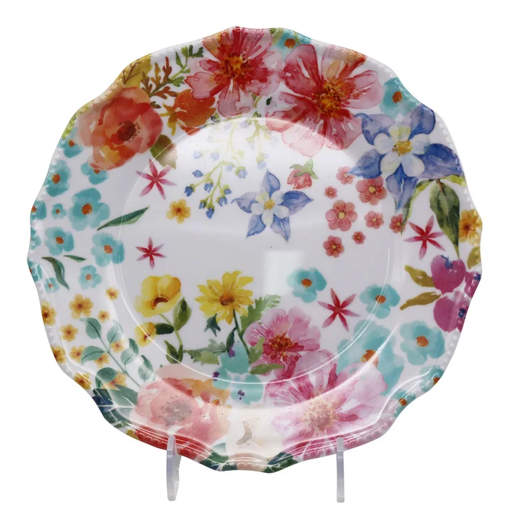 Luxury Large Designer Plastic Melamine Dinner Dinnerware Party ...