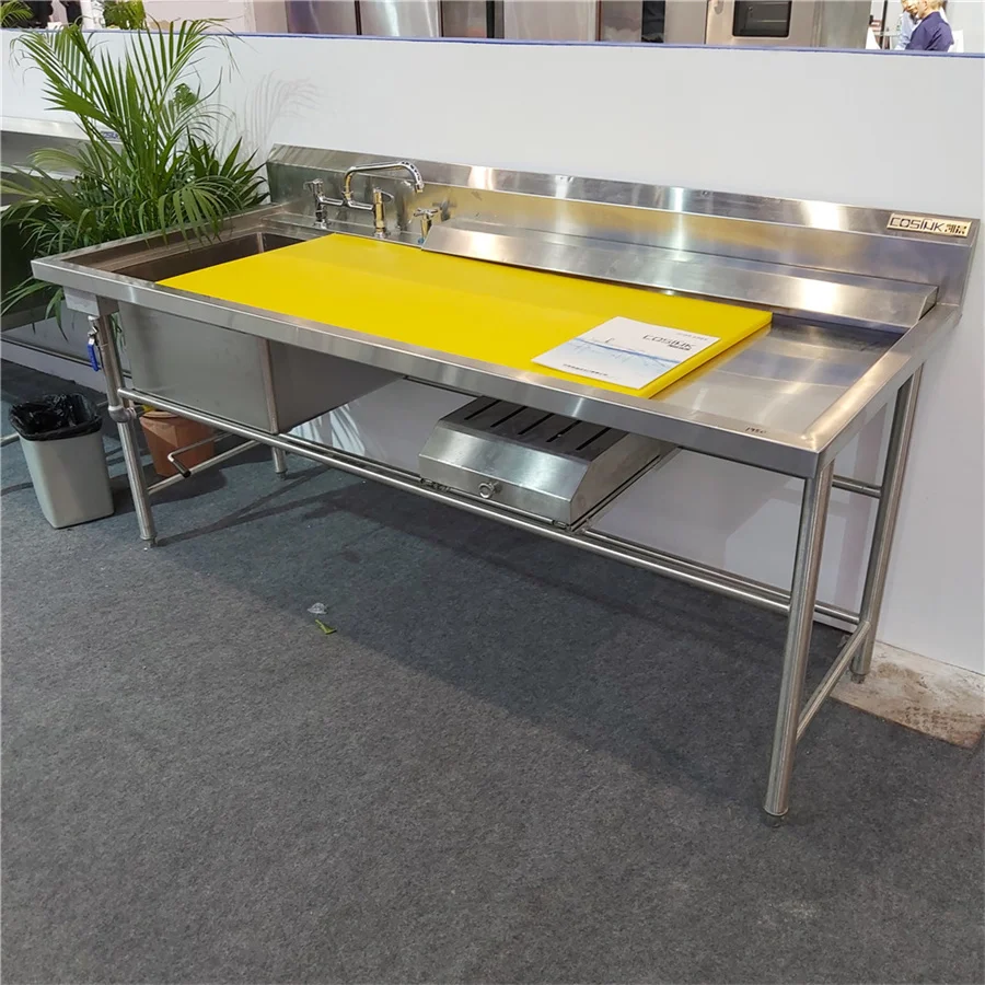 Customized Stainless Steel Fish Cleaning Work Table