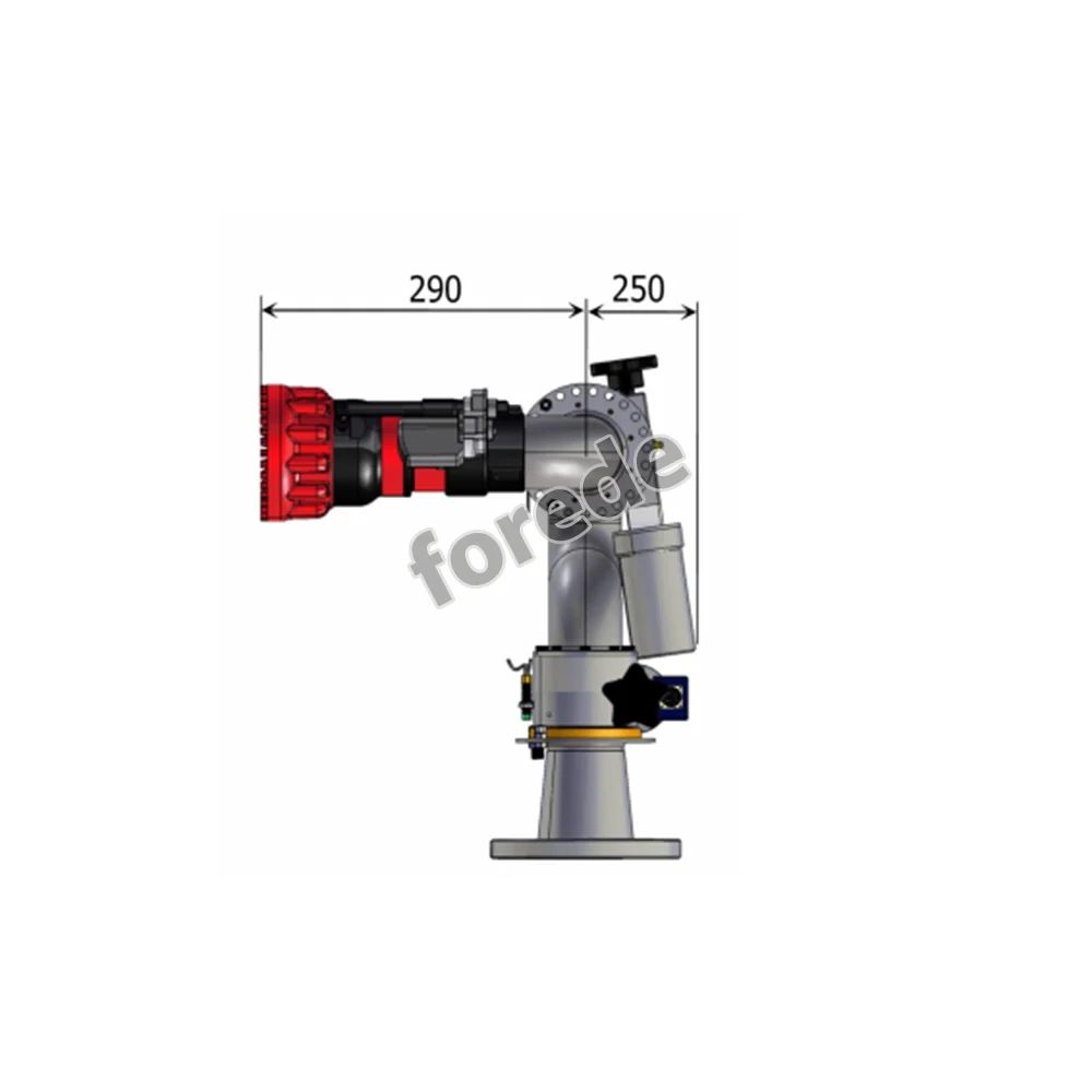 Fixed Remote Control Fire Water Monitor in Stainless Steel