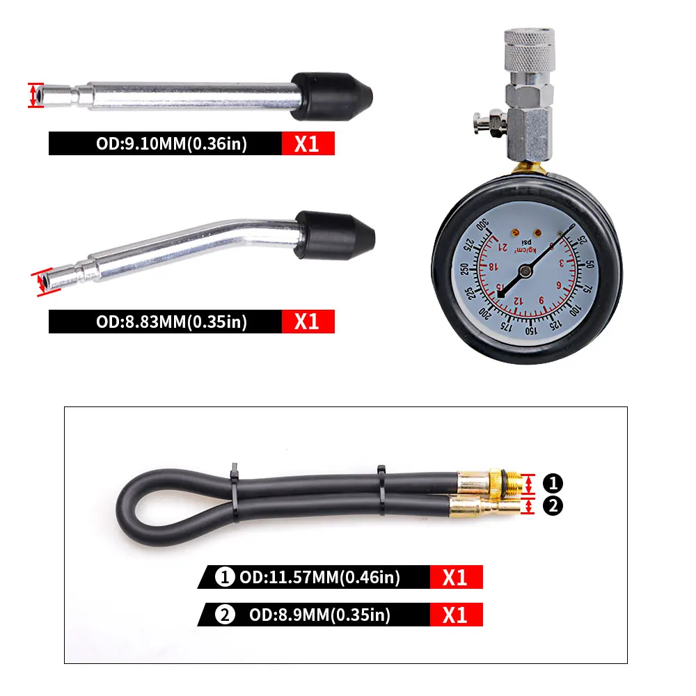Gasoline Engine Fuel Pump Compression Tester - FPG-01