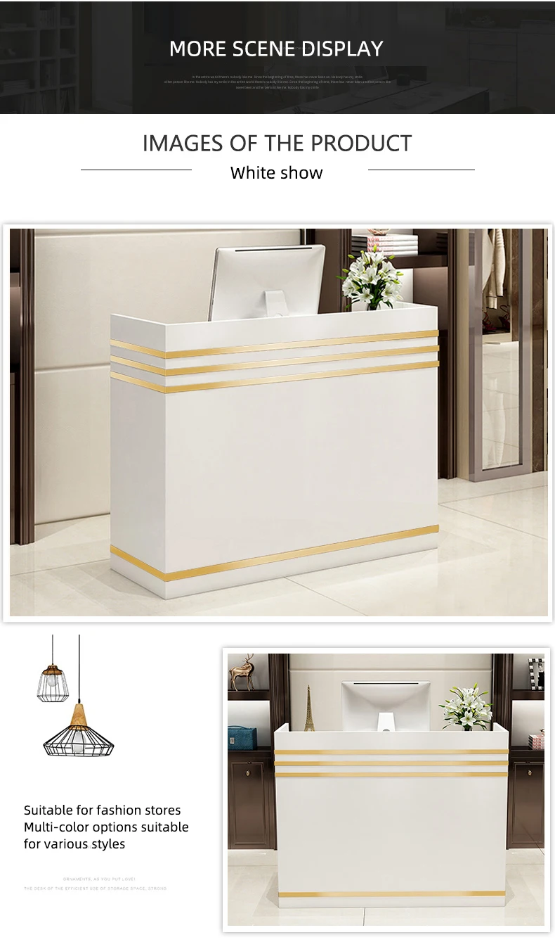 Custom Modern Retail Wooden Boutique Reception Desks