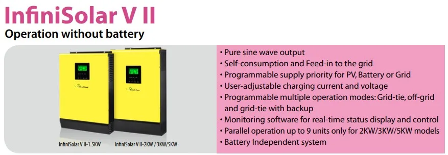 5KW Infini Solar Hybrid Inverter - Grid and Battery Support