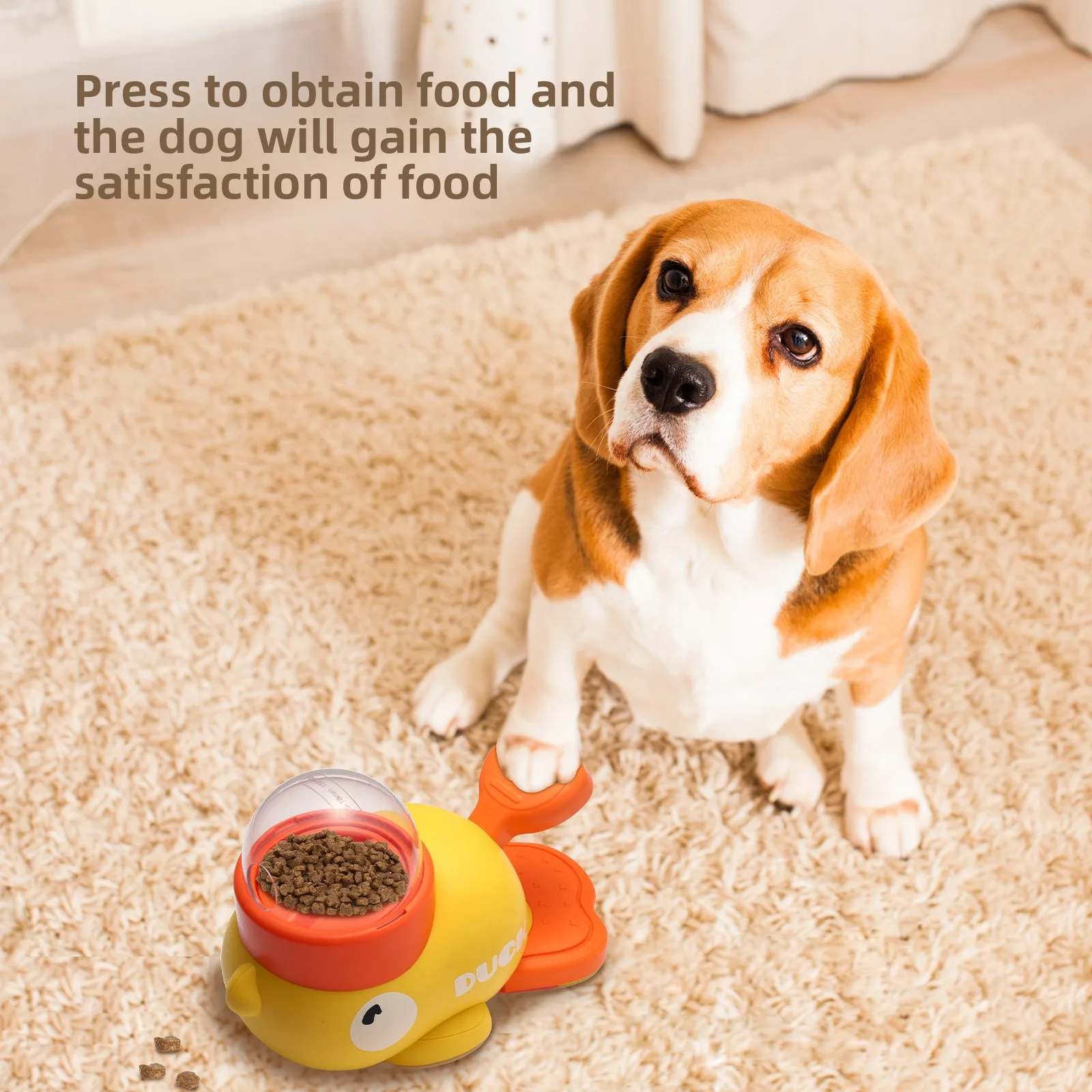 Smart Little Duck Pet Feeder Cat Food Dispenser, Dog Treat Thrower, and ...