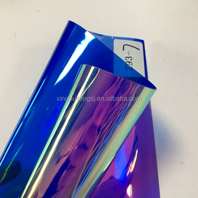 Pvc Mirrored Shiny Iridescent Transparent Plastic Dichroic Film For ...