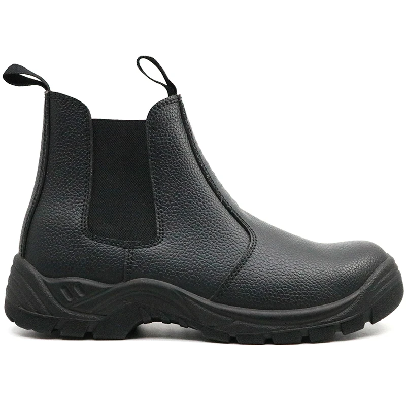 Black Oil Slip Resistant Pu Sole Middle Cut Prevent Puncture Steel Toe ...