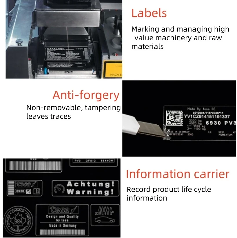 Tesa 6930 White Laser Label Materials - Flexo Barcode Labels
