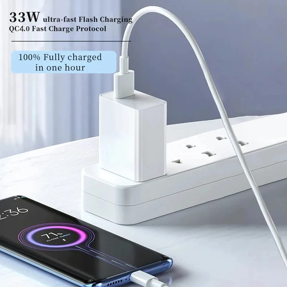 For Original 33W Universal Fast Charge QC 3.0 EU Adapter with USB Type ...