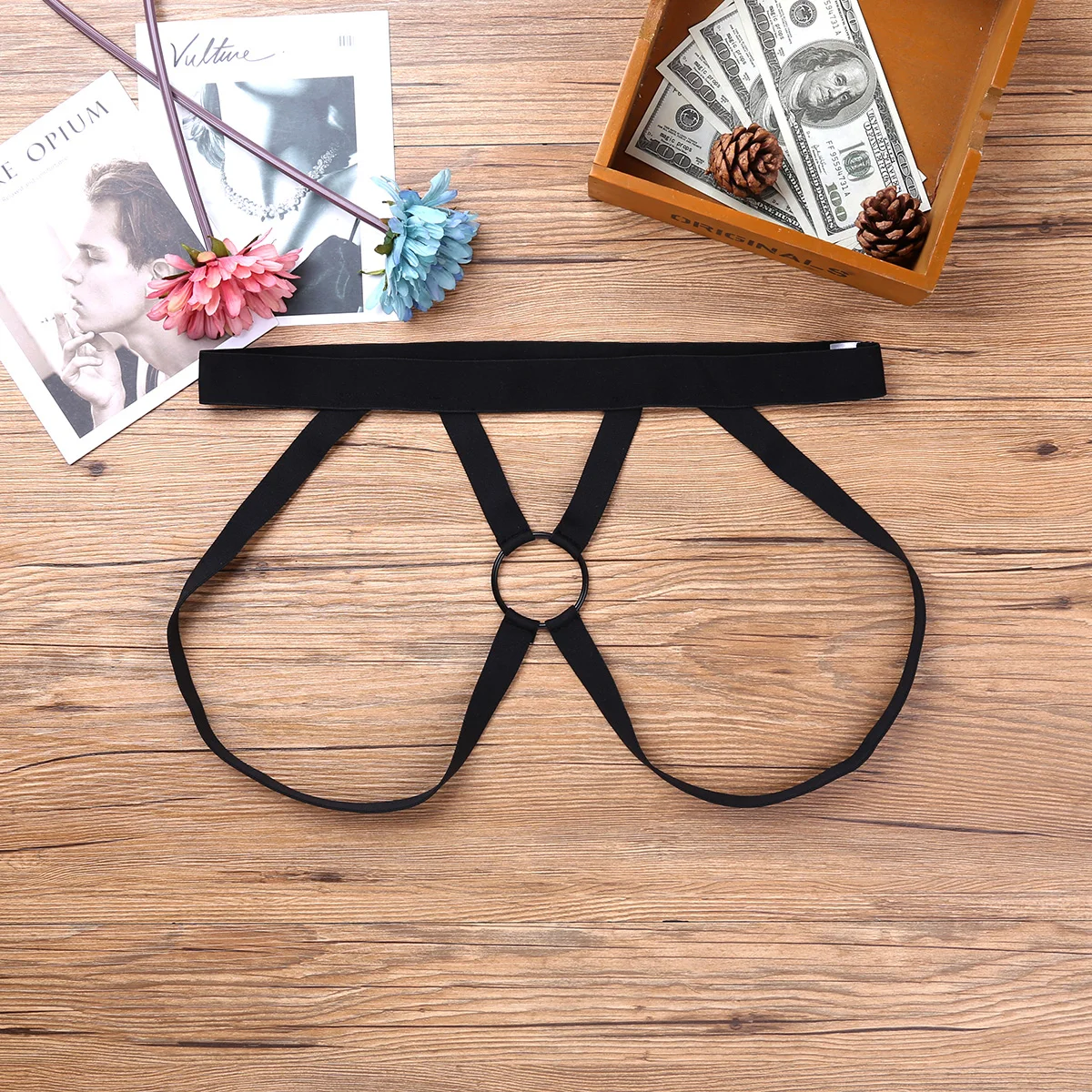 Mens Low Rise Crotchless Panties Lingerie Open Back Jockstrap Underwear ...