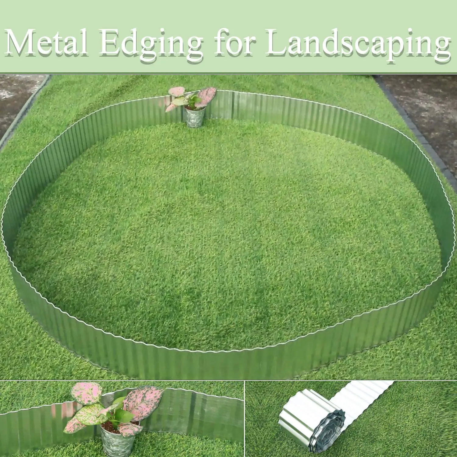 Galvanized Metal Landscape Garden Lawn Edging - Buy Lawn Edging ...