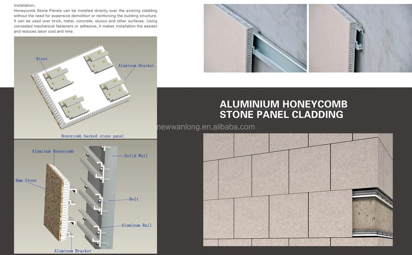 Moca Cream Limestone Honeycomb Backed Stone Panels For Facade Wall ...