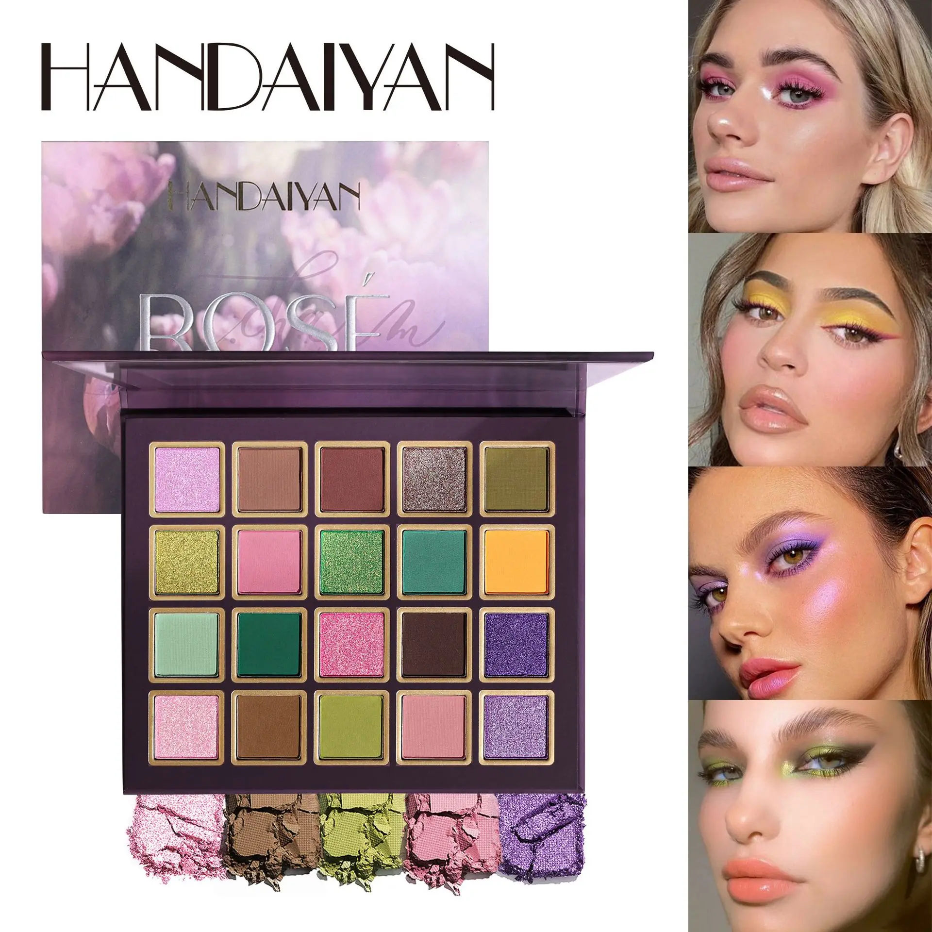 Handaiyan 20 Color Eye Shadow Shiny Powder Matte Waterproof Creamy ...