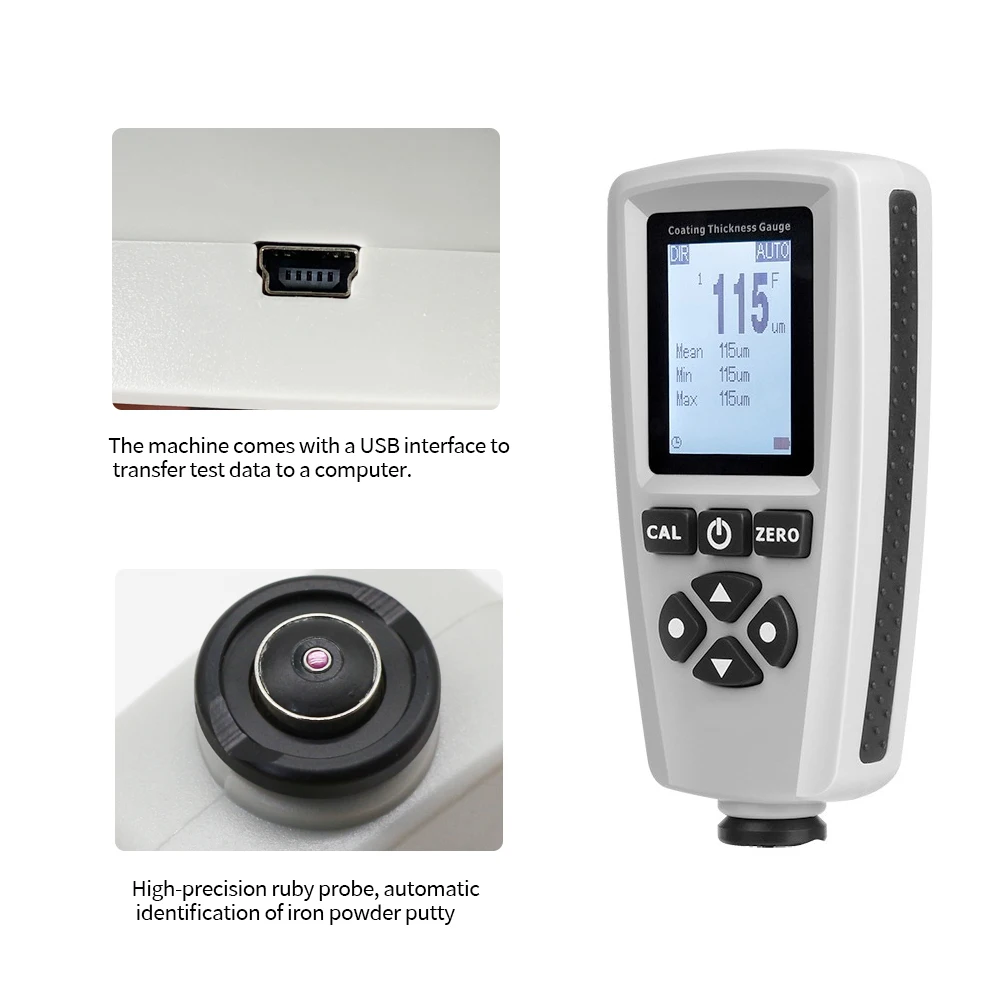 High-Precision Digital Automotive Paint Thickness Gauge Dual-Use ...