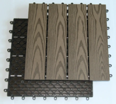 WPC Waterproof Interlocking Composite Decking Tiles