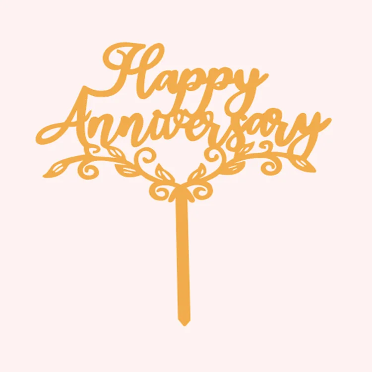 Happy Anniversary Theme Party Cake Topper Wedding Valentines Day Cake