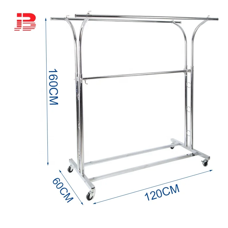 Commercial Grade Double Rail Garment Rack for Clothing Store