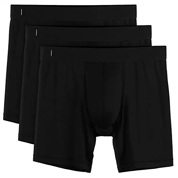 Custom Long Blank Boxer Briefs Men's Cotton Underwear