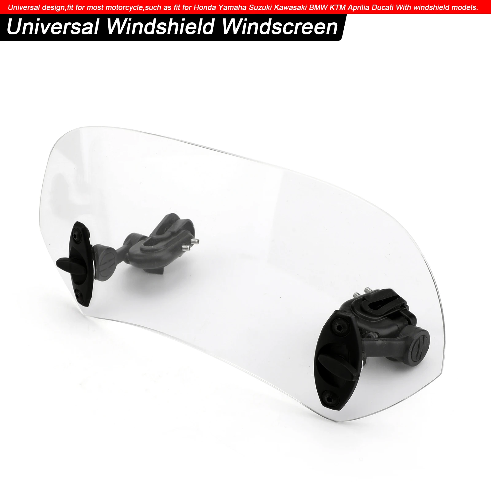 Clip on Windshield Extension - Clear Smoke Deflector