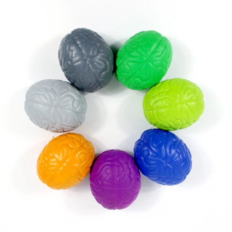 Custom Pu Squeeze Foam White Brain Shaped Stress Ball - Buy Squeeze Pu ...