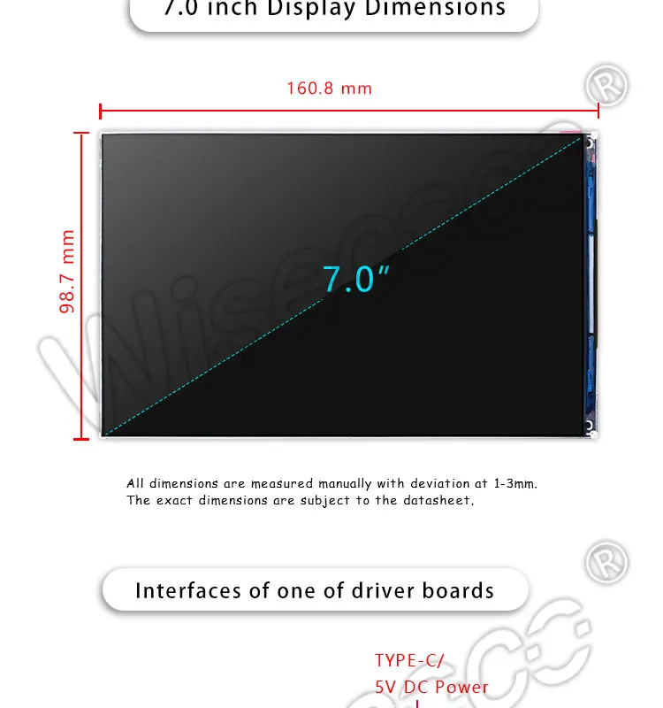 7 Inch 1920x1200 IPS TFT LCD Display Panel - Touch Screen Tablet