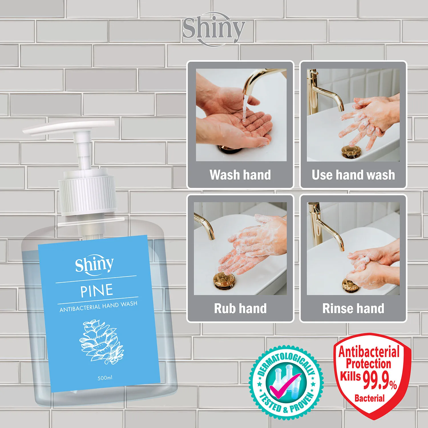 2024 Top Selling Wholesales Shiny Antibacterial Hand Wash 500ml High ...