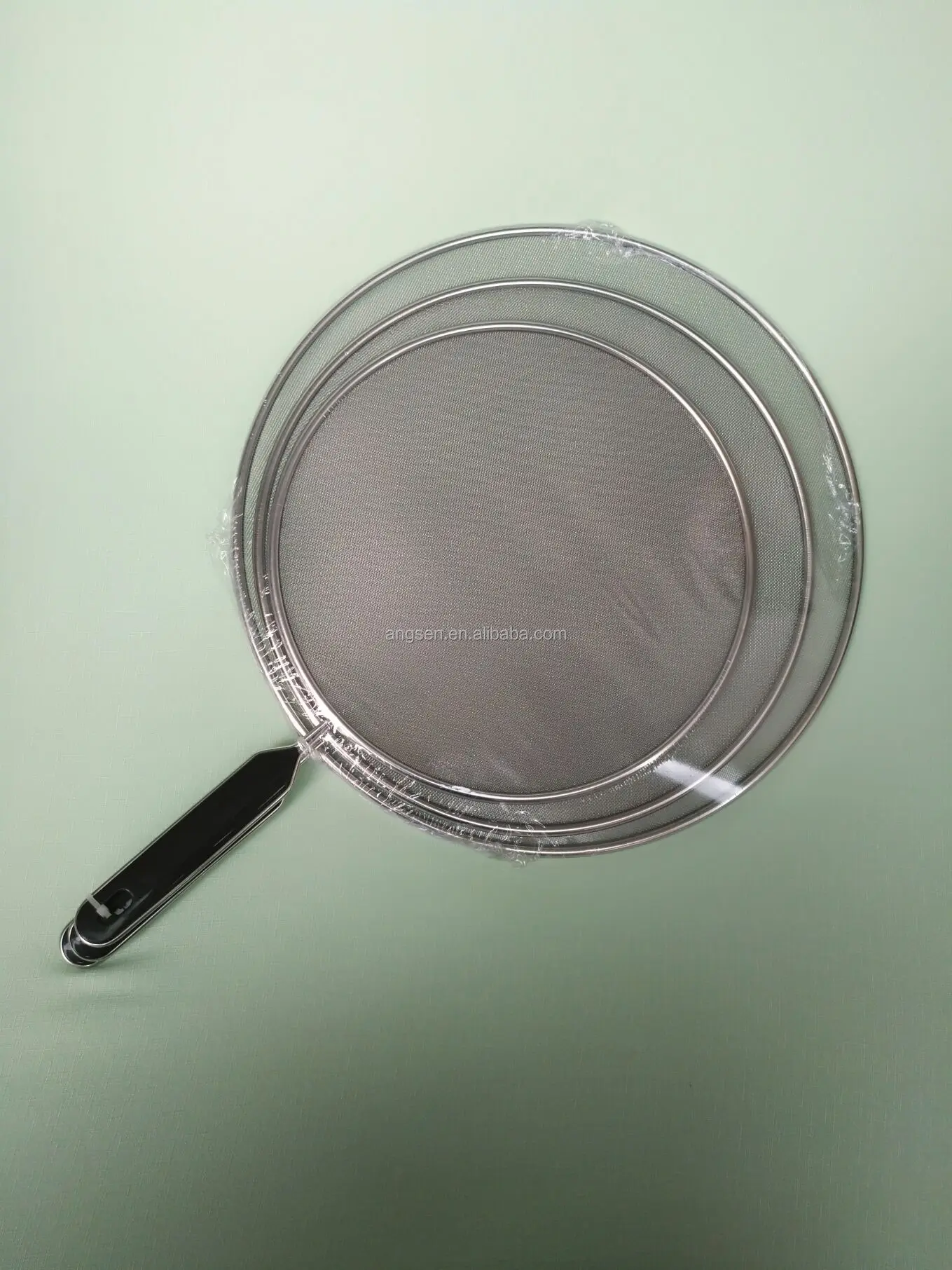 Premium Fine Mesh Stainless Steel Splatter Screen Set With Wooden ...