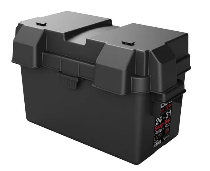 Rv Battery Box Automotive Marine Batteries Group 24-31 Sized Snap-top ...