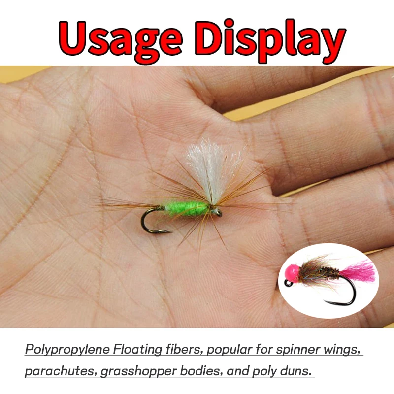 11 Color Combed Polypropylene Floating Yarn for Fly Tying