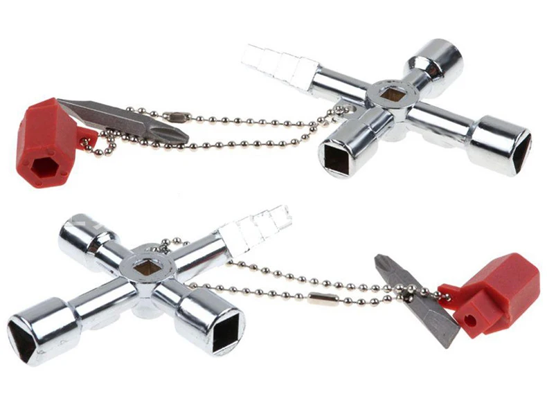Cross Key Multifunctional Cabinet Key with Accessories Electric Meter ...