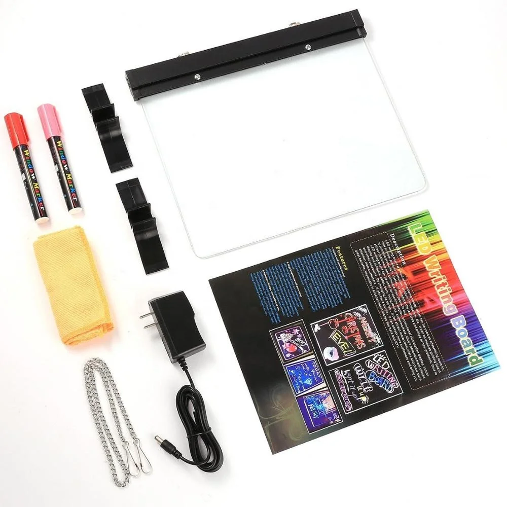 Hot Sale Transparent Led Desktop Writing Board,Led Table Advertising ...