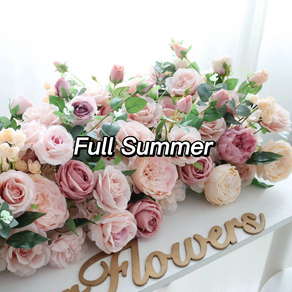 Pink Artificial Flower Runners Wedding Decor Wedding Props Pink ...